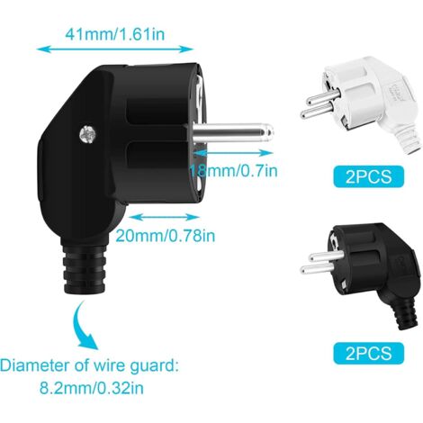 250v Electrical Plug 4 Pieces Protective Contact Socket Earth Contact ...