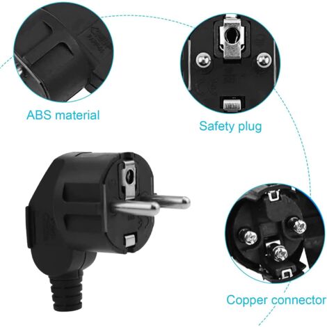 250v Electrical Plug 4 Pieces Protective Contact Socket Earth Contact ...