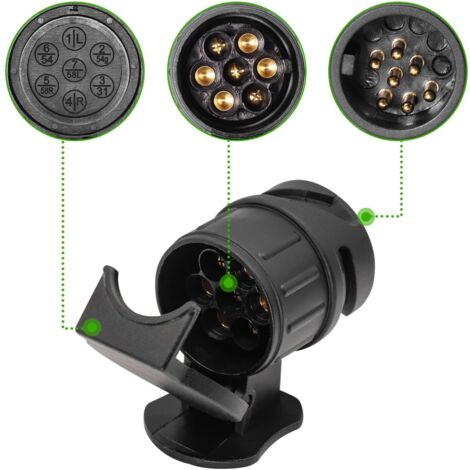 13 Pin to 7 Pin Trailer Adapter 13 Pin Socket for Car Trailer-Tractor ...