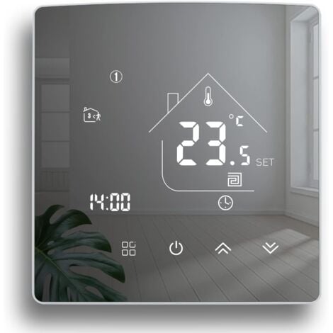 Mirror Thermostat Heating Thermostat Programmable Room Thermostat ...