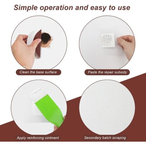 10 Pieces Wall Repair Patch, Wall Repair Patch Kit with Scraper and ...