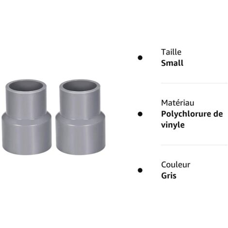 40mm X 20mm PVC Pipe Reducer Fitting Coupling Hub DWV Gray 2Pcs