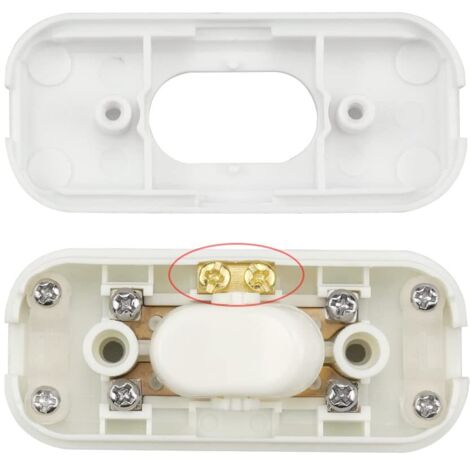 2 Pcs Double Pole Rocker Switch 6A 250V Toggle Switch Dimmer/Light ...