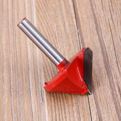 CNC Tungsten Steel Grooving Cutter 90 Degree 6mm Shank 32mm Diameter ...