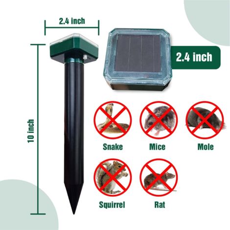 Pack Solar Mole Repellent - Snake Repellent - Weatherproof for Mole ...