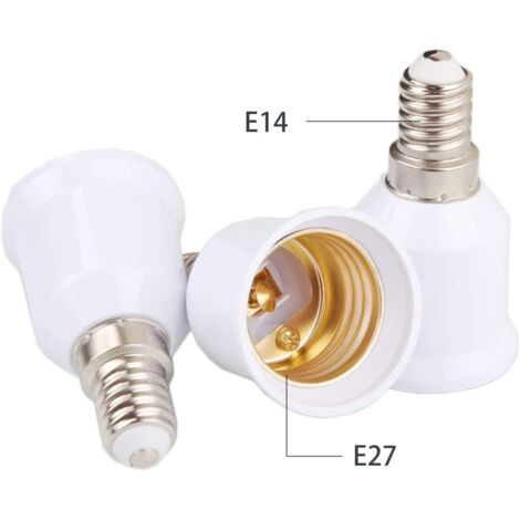 15 Pieces E14 to E27 Socket Adapter, Lamp Base Socket Converter Adapter ...