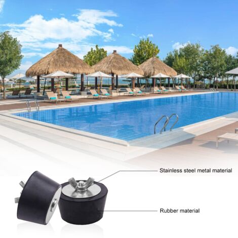 Swimming Pool Winter Plug, 51 mm Rubber Plug with Stainless Steel Wing ...