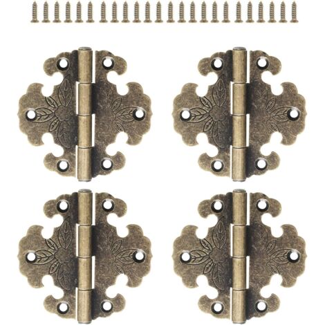 4 Pieces Antique Hinges - Decorative Hinge - Mini Retro Hinge - Door ...