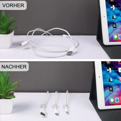 60PCS Cable Clips, Adhesive Cable Ties, Cable Management, Self-Adhesive ...