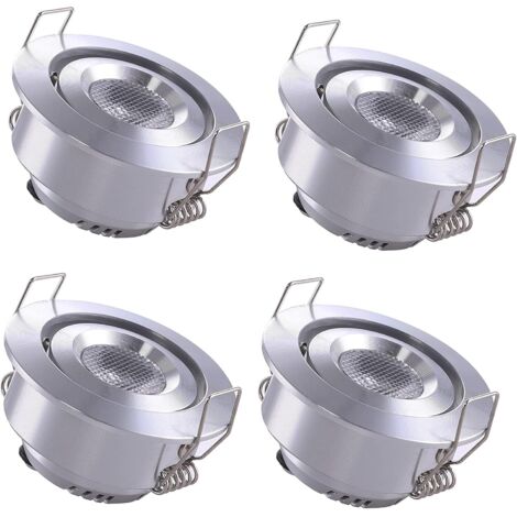 4 Mini LED Recessed Ceiling Spotlight Recessed Lamp 1W Warm White 3000K