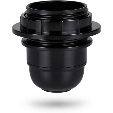 Black e27 screw socket - E27 lamp socket plastic ring - E27 bulb socket ...