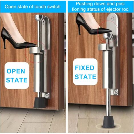 Adjustable Foot Operated Door Stop Stainless Steel Floor Door Stop ...