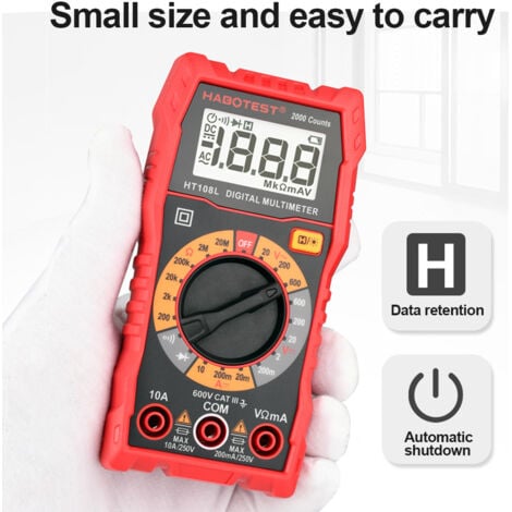 Digital Multimeter, Digital Multimeter, 2000 Counts Multifunction ...
