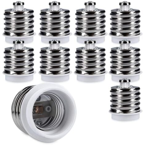 10x Socket Adapter - 10x E40 to E27 Socket Converter - E27 Base Lamp ...