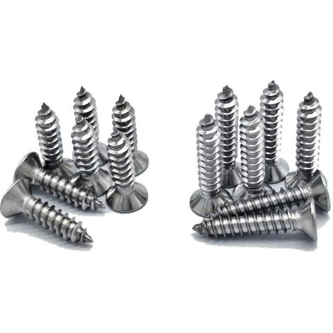 200pcs M4 Stainless Steel Self Tapping Screws Phillips Flat Head Screws ...