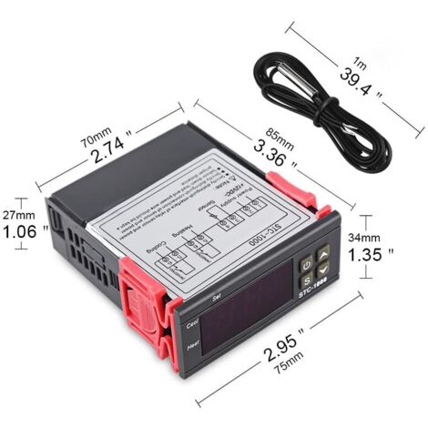 AC 110V-220V Temperature Controller, STC-1000 All-Purpose Digital ...