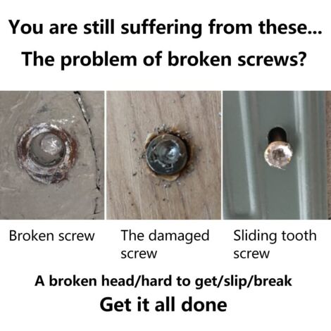 5 Pcs Professional Screw Extractor Set, Damaged Screw Extractor, High ...