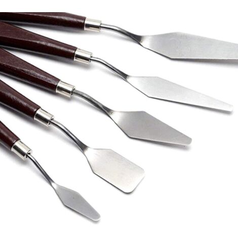 5Pcs Stainless Steel Palette Knives Oil Painting Scraper Paint Scraper ...