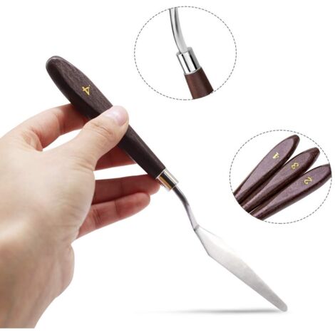 5Pcs Stainless Steel Palette Knives Oil Painting Scraper Paint Scraper ...