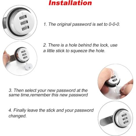 Pack Combination Security Lock with Password Code for Box, Drawer ...