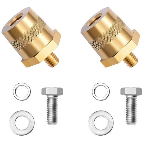 Pair of M6 Brass Battery Adapters, Battery Terminals (IG:M8, AG:M6 ...