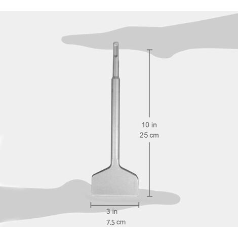 SDS Plus Chisel 250 x 75 mm Angled Tile Chisel Bent Dissolving Tile Chisel