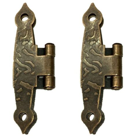 Pieces Bronze Retro Hinges, Decorative Hinges, Retro Style Metal Hinges ...