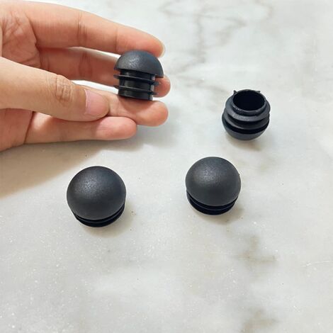 Black Round Chair Tube Caps End Caps Round Chair Leg End Cap Rubber ...