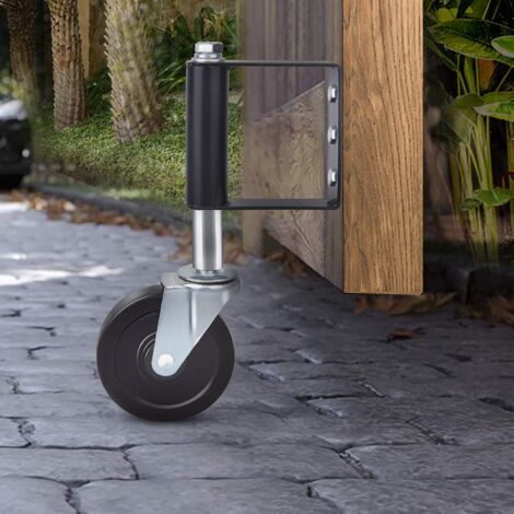 Pack Spring Loaded Gate Casters, Age Resistant Rubber with Universal ...