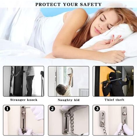 Security chain, 304 stainless steel door chain, door chain lock with ...