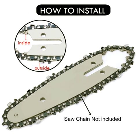 1pcs 4" Chainsaw Chain Guide Plate Fits 4" Chain Mini Portable Load ...