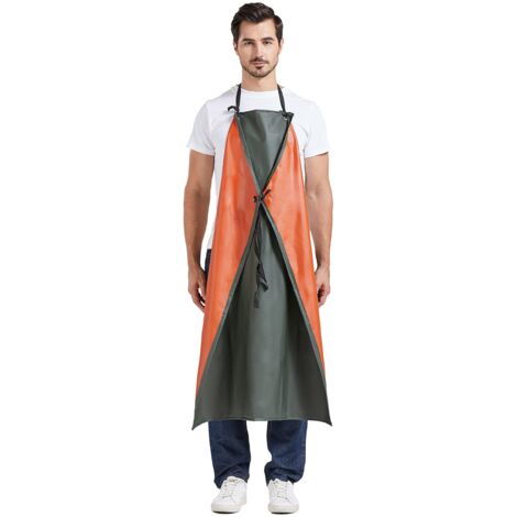 PVC Thin Work Apron Lightweight Waterproof Slaughterhouse Apron Unisex ...