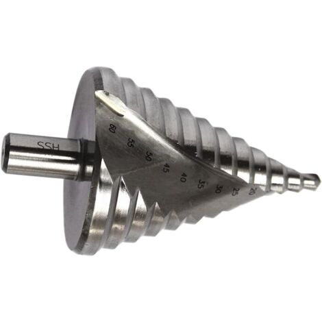 HSS Twist Drill Bit Multi-Hole Cutter 6mm-60mm Hole Size Total 12 Steps ...