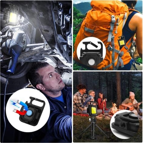 Pieces Mini Flashlights, Portable LED Rechargeable Work Light, Magnetic ...