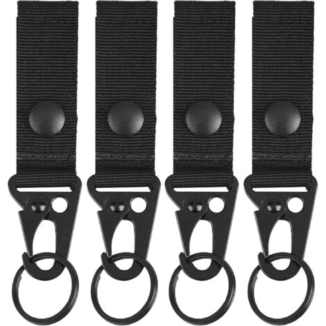 Nylon Webbing with Keychain Tactical Belt Carabiner Hanging Buckle Clip ...