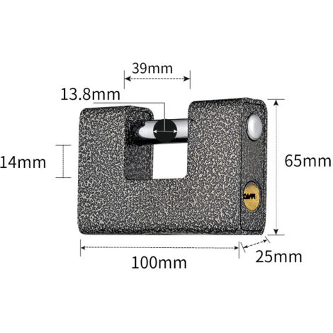 Heavy Duty Outdoor Padlock with 4 Keys - Large One-Piece Padlock in ...