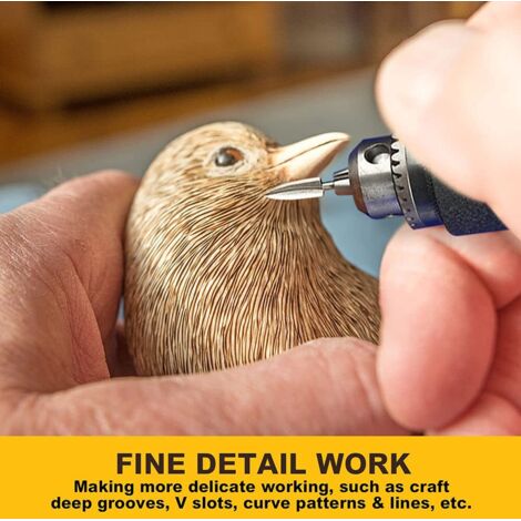 Wood Carving Rotary Tool Set 5 Pieces Wood Carving Drill Bits for DIY ...