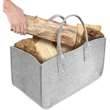 Foldable Felt Fireplace Log Basket, Firewood Carrier Bag, Storage ...