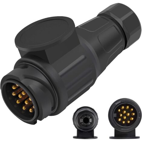 7 to 13 Pin Trailer Towbar Socket Adapter, 12V 7 to 13 Pin Trailer ...