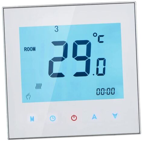 LCD touchscreen thermostat for water heating 3 A 110 – 230 V weekly ...