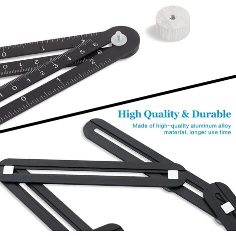 Multi-Angle Measuring Ruler, 12-Sided Protractor Tool Improve Template ...