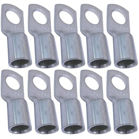 Pack of 10 Tubular Eyelet Electrical Terminals - Eye - Ø8mm - Non ...