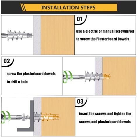 Self-drilling anchors, 100 pieces. Metal self-drilling anchors with ...
