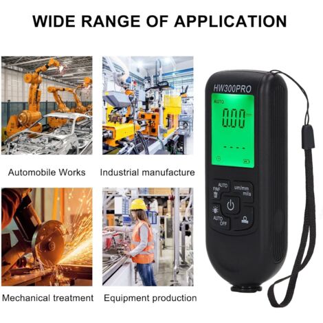 Digital Coating Thickness Gauge, Portable Paint Thickness Meter, 0 ...