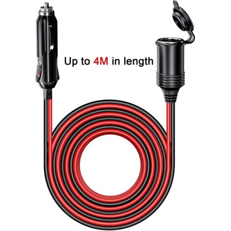 4.0M Waterproof Car Cigarette Lighter Socket Extension Cord with 15A ...