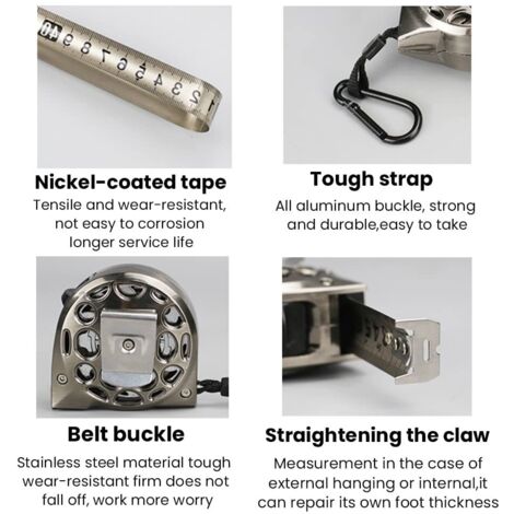 Stainless Steel Anti-Corrosion Retractable Metric Ruler, Waterproof ...