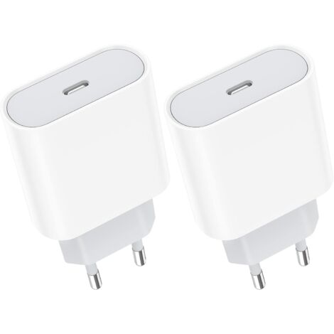 20W 2-Pack USB C Fast Charger, USBC Type C Plug Wall Power Adapter