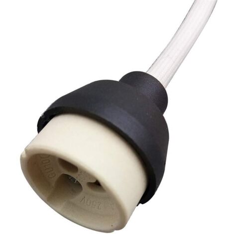 GU10 Lamp Holder, Bulb Socket Connector, Adapter for LED and Halogen, Ceramic Base and Terminal ...