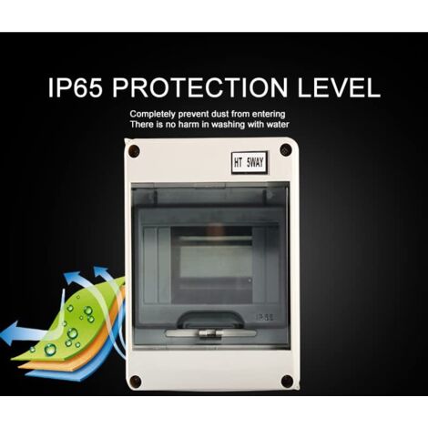 IP65 Waterproof Outdoor Electrical Box, 5 Modules, ABS Plastic Surface ...
