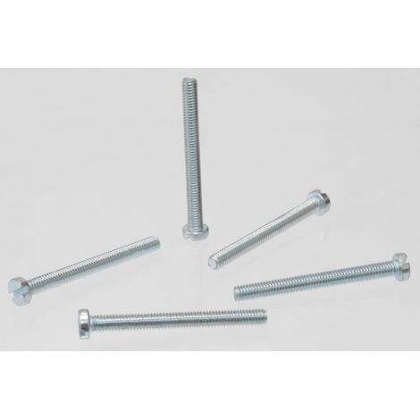 Pack of 50 M4x40 mm cylindrical head machine screws with slotted S ...